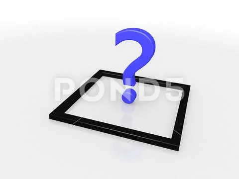Checkbox with a question mark ~ Clip Art #73745047