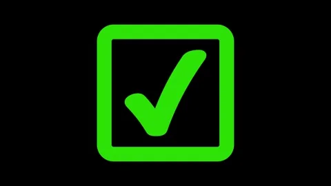 Checkbox symbol isolated animation, Roun... | Stock Video | Pond5