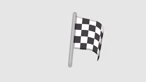 Checkered Flag Emoji Animated on a Trans... | Stock Video | Pond5