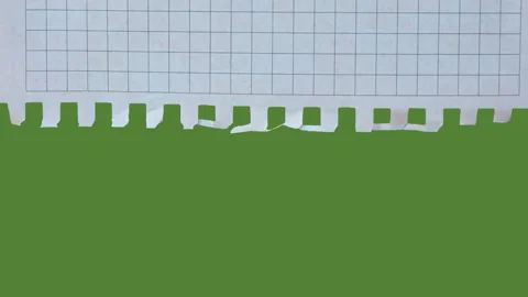 Checkered paper on green screen chroma k... | Stock Video | Pond5
