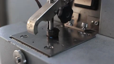 Checking the quality of metal part in a ... | Stock Video | Pond5
