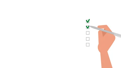 checklist 2d flat animation with copy sp... | Stock Video | Pond5