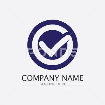 Checklist check mark logo vector or icon. Tick symbol in green color ...