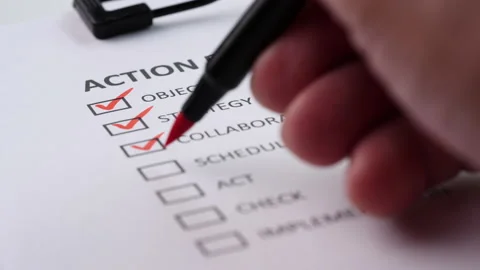 Checklist, To Do List, Action Plan Conce... | Stock Video | Pond5