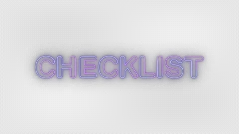 checklist neon effects, text animation o... | Stock Video | Pond5