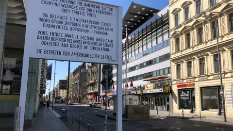 checkpoint charlie US army check point w... | Stock Video | Pond5