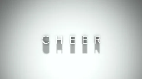 cheer 3D title animation text with shado... | Stock Video | Pond5