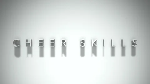 cheer skills 3D title animation white te... | Stock Video | Pond5