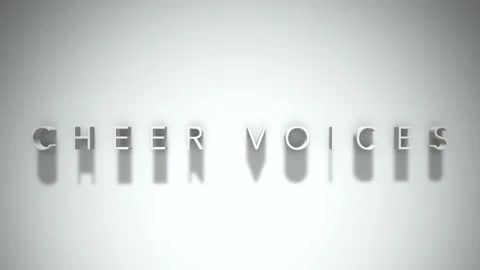 cheer voices 3D title animation white te... | Stock Video | Pond5