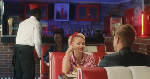 Cheerful Caucasian couple of 60s sitting... | Stock Video | Pond5