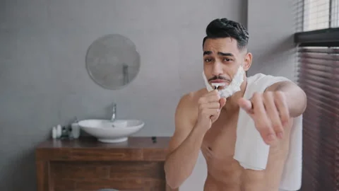 Cheerful funny goofy handsome arab man g... | Stock Video | Pond5