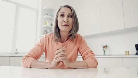 Cheerful sociable friendly grandma enjoy... | Stock Video | Pond5