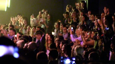 Cheering and clapping Crowd in Arena | Stock Video | Pond5