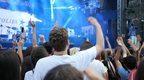 Cheering crowd people fan spectators rai... | Stock Video | Pond5