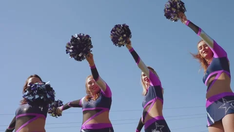 Cheerleaders dancing, cheerleading perfo... | Stock Video | Pond5