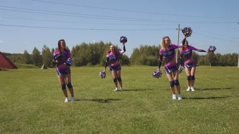 Cheerleaders dancing, cheerleading perfo... | Stock Video | Pond5