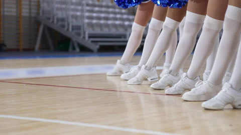 Cheerleaders Wearing Socks On Couch