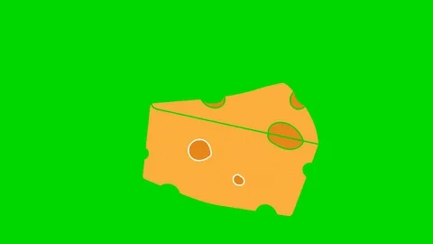 cheese hand drawn green screen. floating... | Stock Video | Pond5