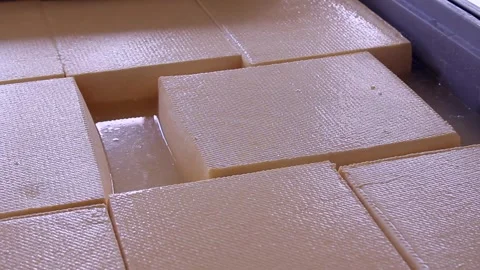 cheese making process, cheese in liquid ... | Stock Video | Pond5