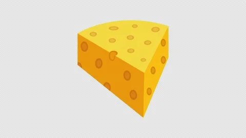 Cheese piece icon, loop animation with a... | Stock Video | Pond5