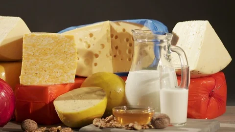 Cheese varieties. Different types of che... | Stock Video | Pond5