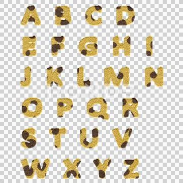 Cheetah Fur Font (Capital Letters Full Alphabet): Graphic #167701565
