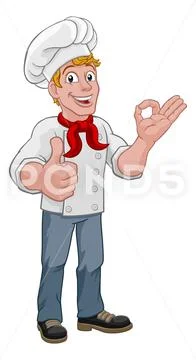 Chef Baker Cook Man Cartoon Character: Royalty Free #138920110