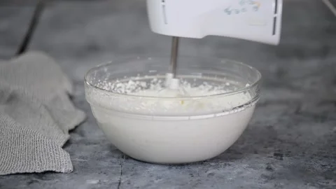 Whipping Cream Beating Stock Footage ~ Royalty Free Stock Videos | Pond5