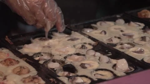 Chef hand pick up Japanese snack food ta... | Stock Video | Pond5