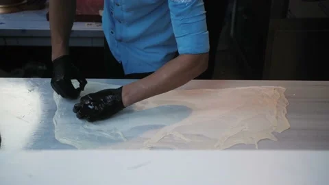 Chef Making Turkish style meat stuffed p... | Stock Video | Pond5