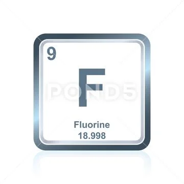 Fluorine Periodic Table Square Fluorine Element Tile Periodic Table"