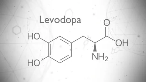 Chemical formula of Levodopa. Infographi... | Stock Video | Pond5