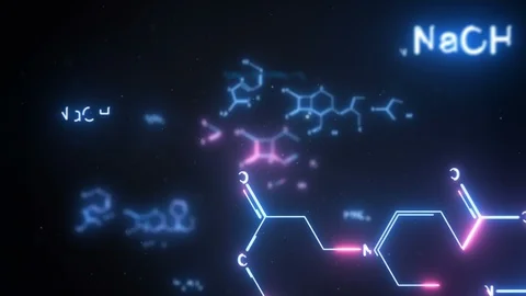 Chemical formulas animation | Stock Video | Pond5