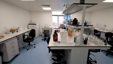 chemical laboratory. testing drug sample... | Stock Video | Pond5