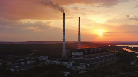 Factory In Nature Stock Footage ~ Royalty Free Stock Videos | Pond5