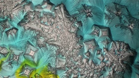 Chemical reaction under microscope | Stock Video | Pond5