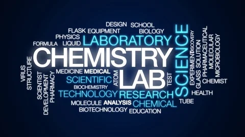 Chemistry lab animated word cloud. Kinet... | Stock Video | Pond5