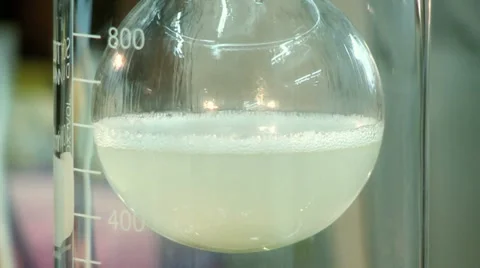 Chemistry Lab - Bubbling Reaction 1 | Stock Video | Pond5