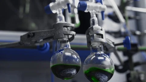 Chemistry laboratory processes. Chemical... | Stock Video | Pond5