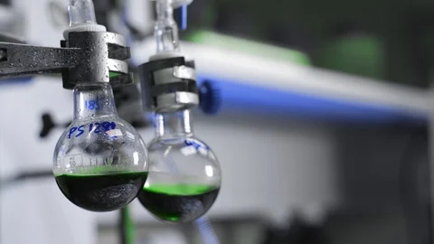 Chemistry laboratory processes. Chemical... | Stock Video | Pond5