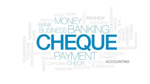 Cheque animated word cloud, text design ... | Stock Video | Pond5