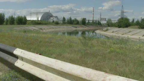 Chernobyl Nuclear Reactor. Wide Shot Rev... | Stock Video | Pond5