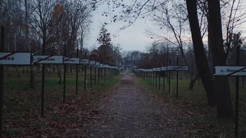 Chernobyl Signs Evacuated Locations Doll... | Stock Video | Pond5