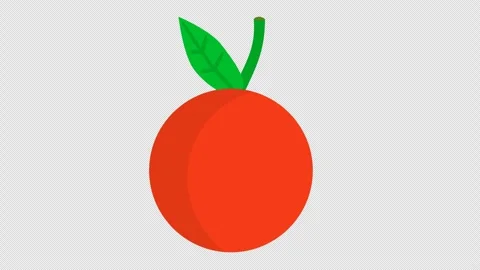 Cherry fruit cartoon animation in a tran... | Stock Video | Pond5