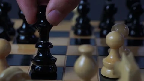 chess board chess pieces. | Stock Video | Pond5