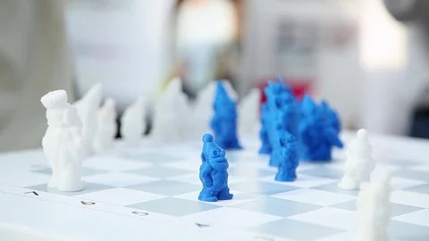 Chess Board With Figures | Stock Video | Pond5