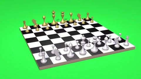 Chess board with gold nad silver figures... | Stock Video | Pond5