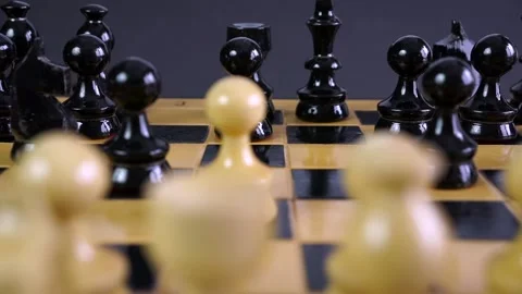 Chess Pieces on Board | Stock Video | Pond5
