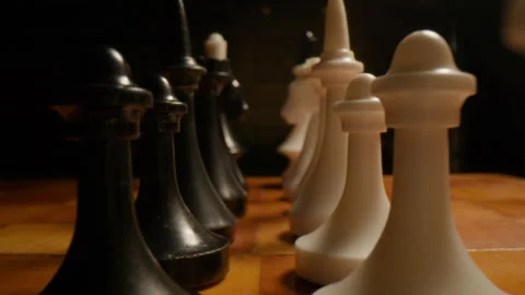 Chess Pieces on Chessboard Macro Dolly S... | Stock Video | Pond5