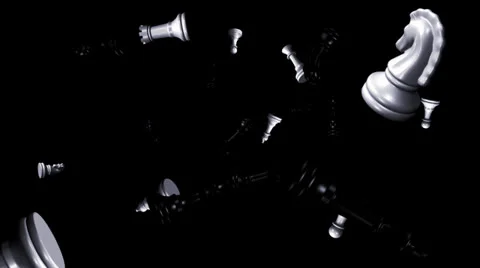 Chess Pieces Flying II - Loop + Alpha ch... | Stock Video | Pond5